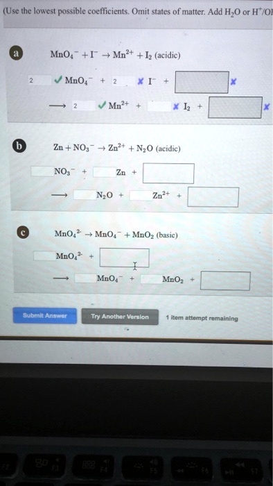 SOLVED:(Use the lowest possible coefficients. Omit states of matter ...