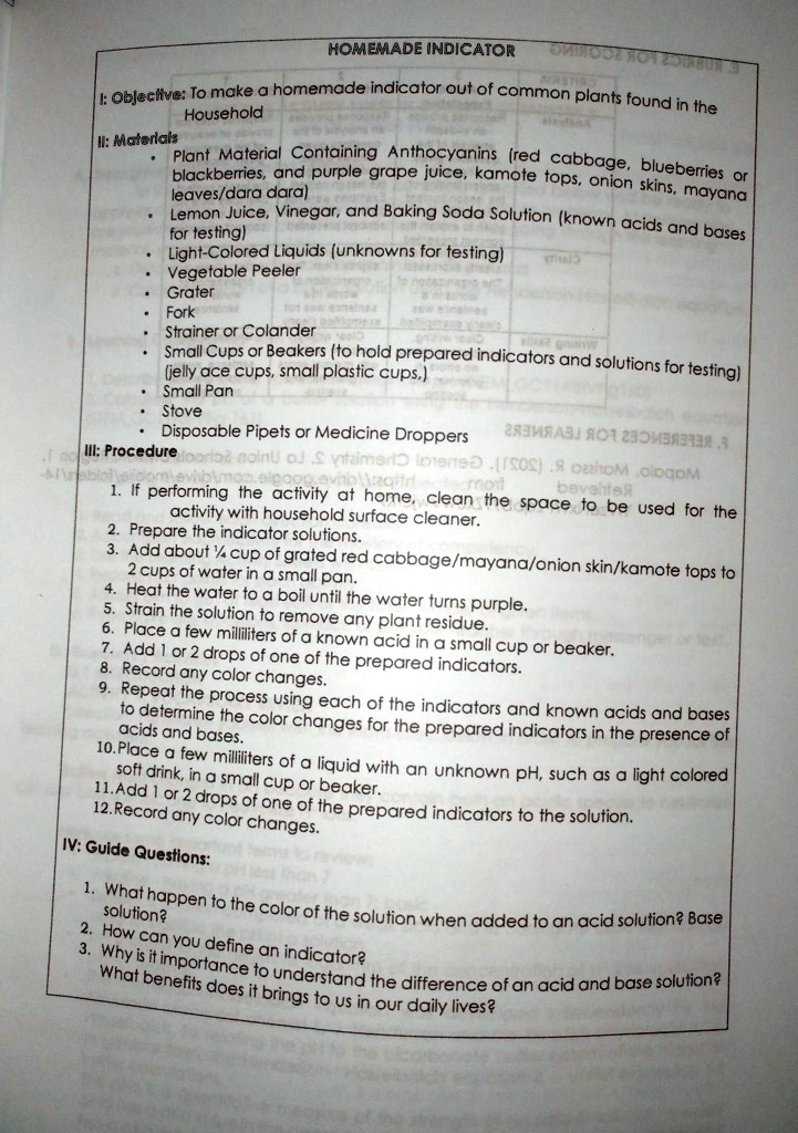 homemade indicator objectitve to make homemade indicator out of common ...
