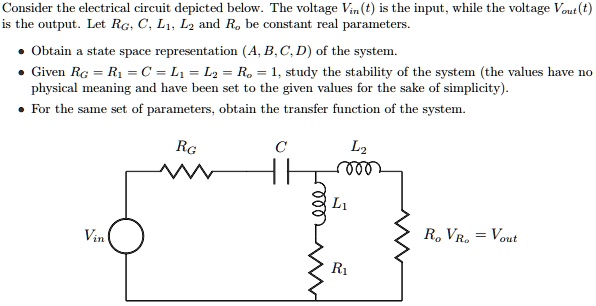 SOLVED: Consider the electrical circuit depicted below. The voltage ...