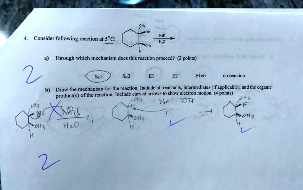 SOLVED: NaF Consider the following reaction at 5Â°C: H2O CH3OH Through which mechanism does this ...