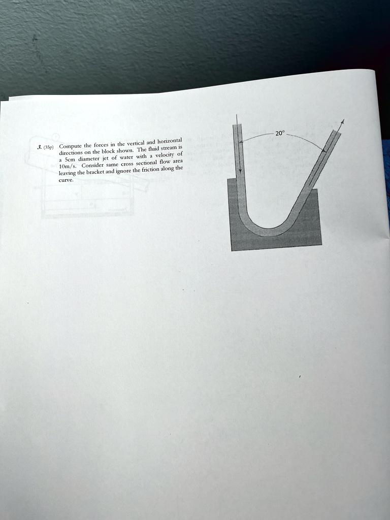 3. (35p) Compute the forces in the vertical and horizontal directions ...
