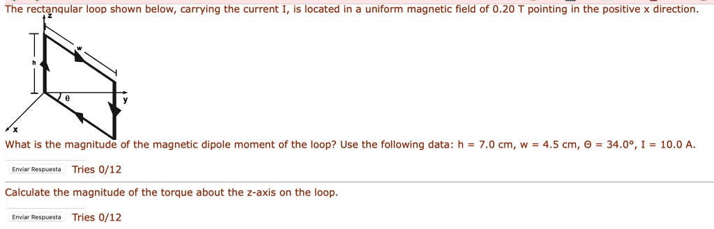 the rectangular loop shown below carrying the current i is located in a ...