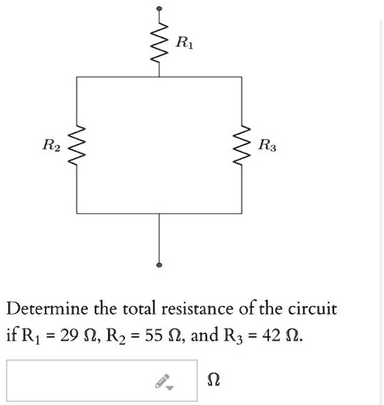 SOLVED: R1 Rz Rx Determine the total resistance of the circuit ifRI 29 ...