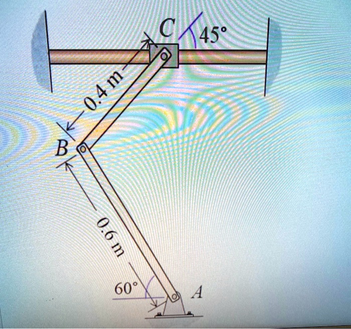 SOLVED: If the collar C slides with linear velocity (+ 3 m/s) and acceleration (-12 m/s2 ...