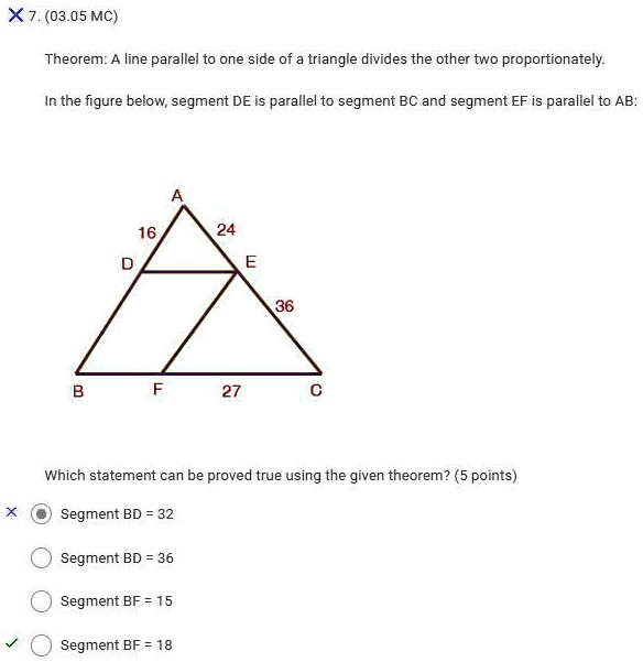x70305mc theorema line parallel to one side of a triangle divides the other two proportionately ...