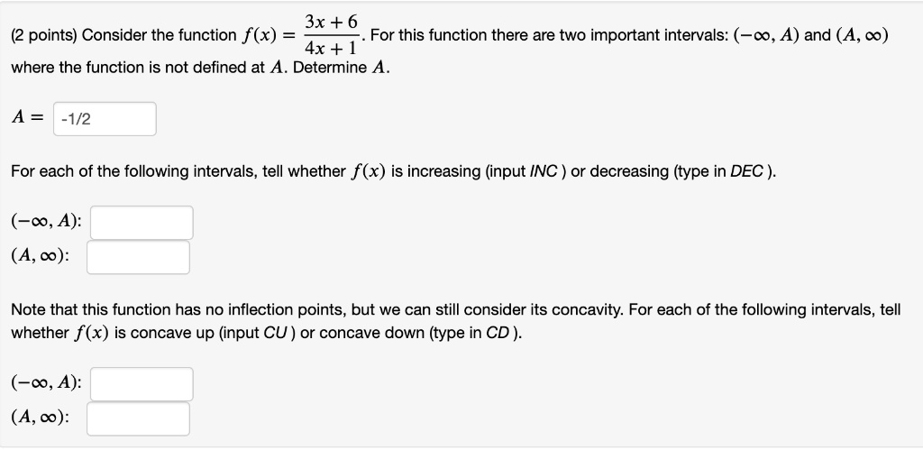 3x 6 2 points consider the function fx for this function there are two ...