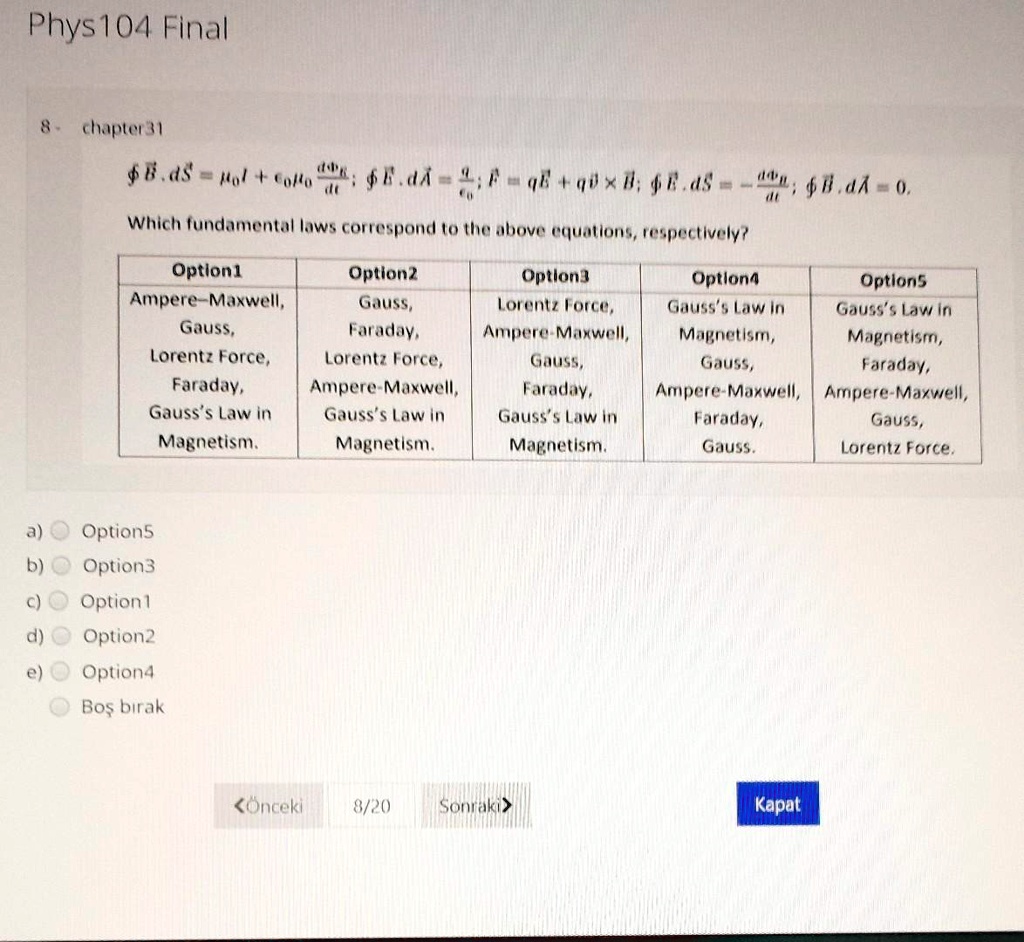 Solved Texts Phys104 Final Chapter 8 Which Fundamental Laws