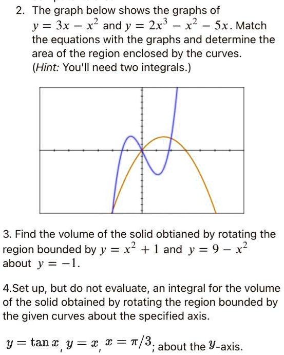 SOLVED:The graph below shows the graphs of y = 3x andy = 2x3 5x_ Match ...