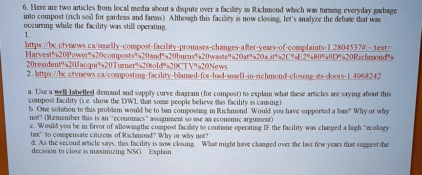 SOLVED: Here are two articles from local media about a dispute over a ...