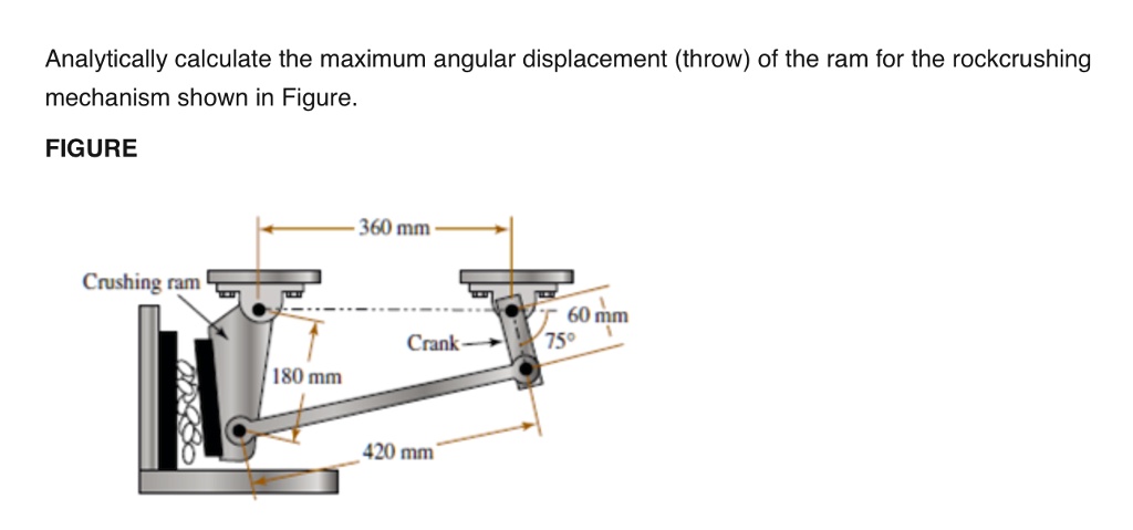 Solved Analytically Calculate The Maximum Angular Displacement Throw