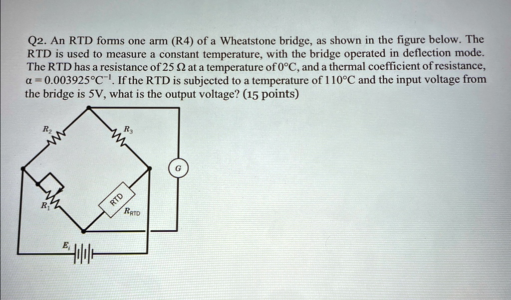 q2 an rtd forms one arm r4 of a wheatstone bridge as shown in the figure below the rtd is used ...