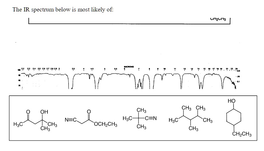 SOLVED: Please Explain! The IR spectrum below is most likely of: HO OH ...