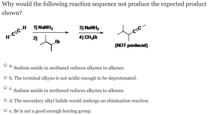Why would the following reaction sequence not produce the expected ...