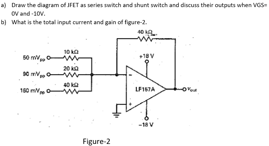a) Draw the diagram of JFET as series switch and shunt switch and ...