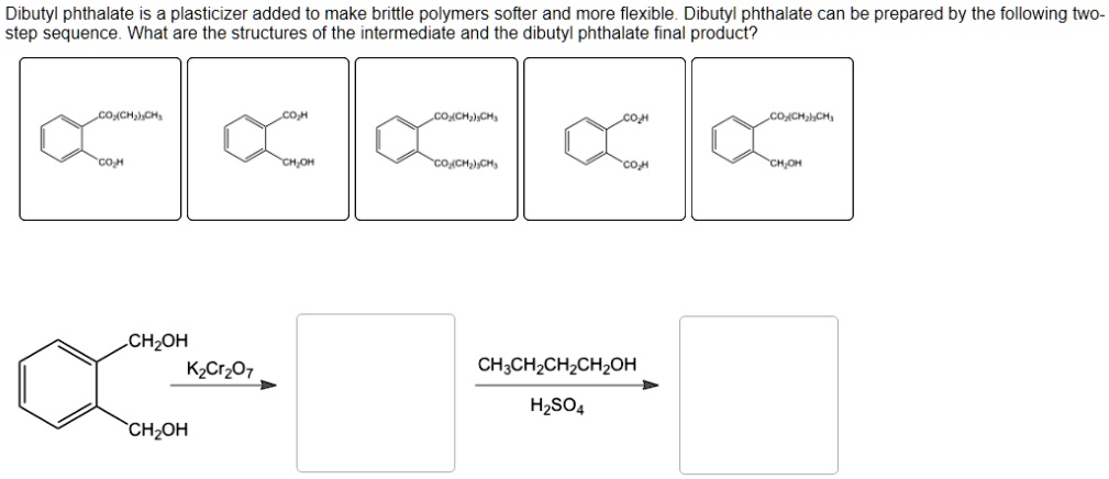 SOLVED: Dibutyl phthalate is a plasticizer added to make brittle ...