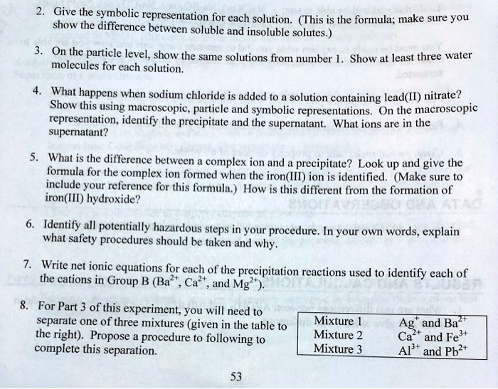 show the difference between soluble and insoluble solutes molecules for ...