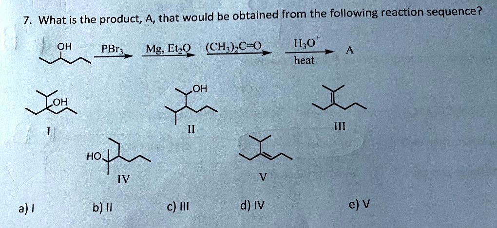 SOLVED: What is the product, A, that would be obtained from the following reaction sequence? OH ...