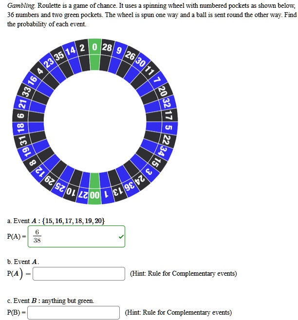 Gambling. Roulette is a game of chance. It uses a spinning wheel with ...