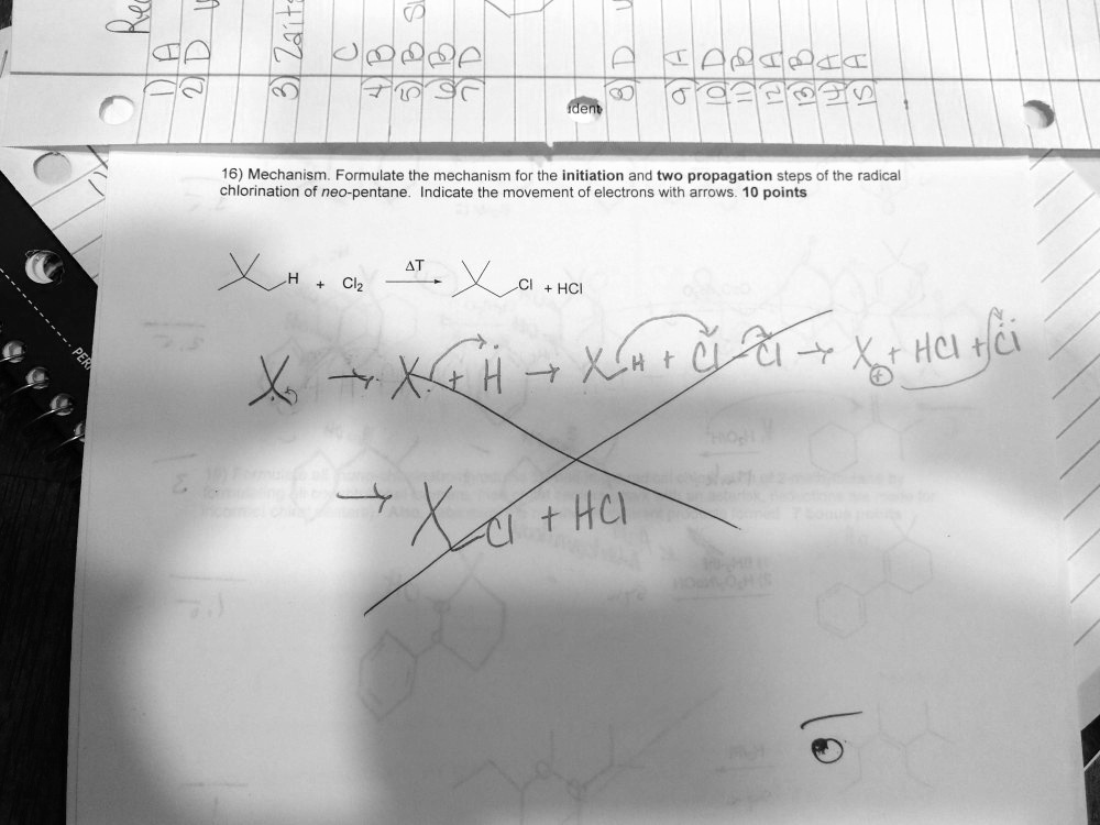 16) Mechanism. Formulate the mechanism for the initiation and two ...