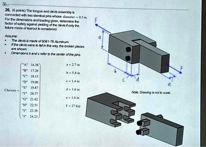 VIDEO solution: The tongue and clevis assembly is connected with two ...