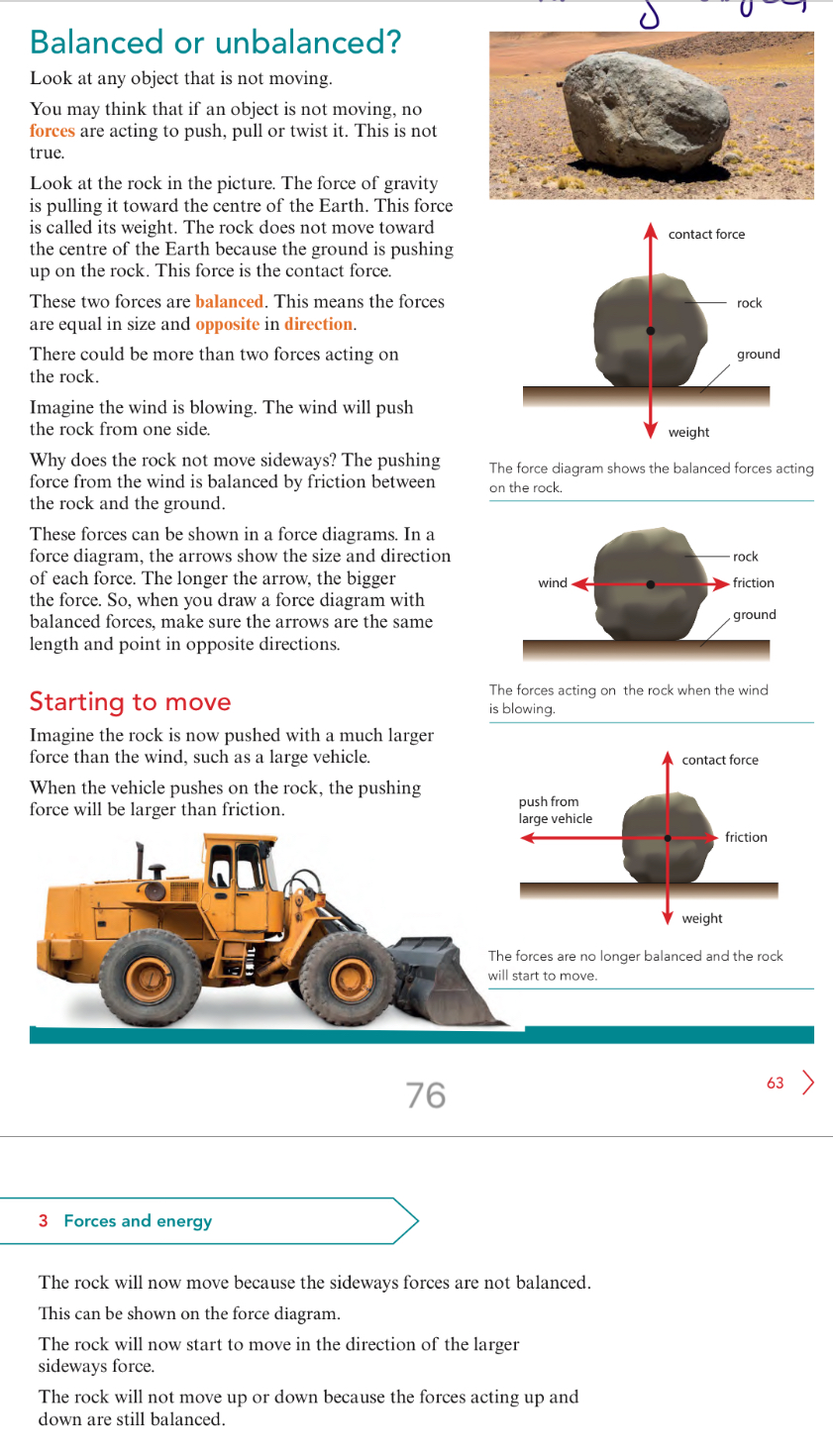 Balanced or unbalanced? Look at any object that is not moving. You may ...