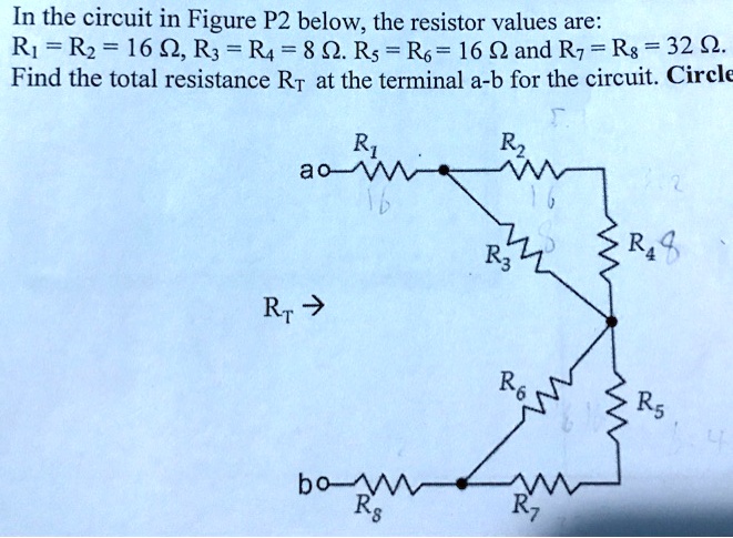 Solved In The Circuit In Figure P2 Below The Resistor Values Are R 5748