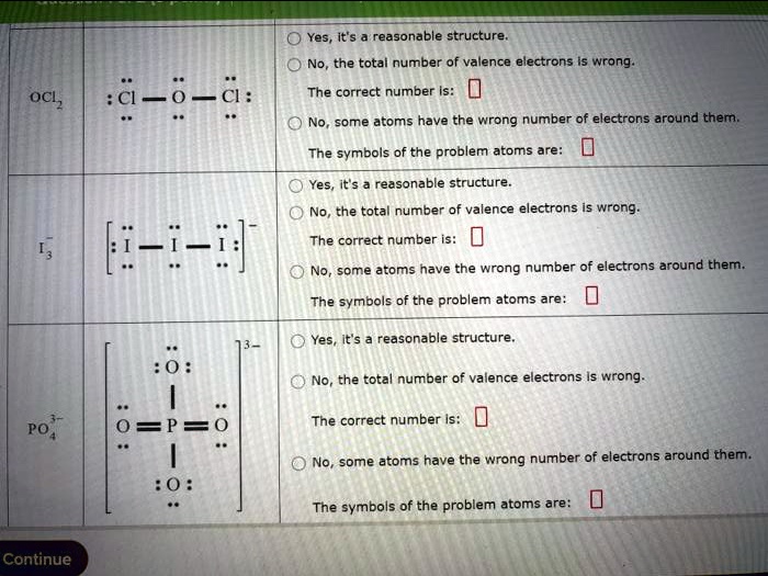 SOLVED: Yes, It's reasonable structure: the tota number of valence electrons Is wrong OCL, :Cl 0 ...