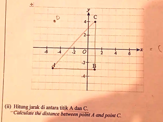 SOLVED: Calculate the distance between point A and point C.