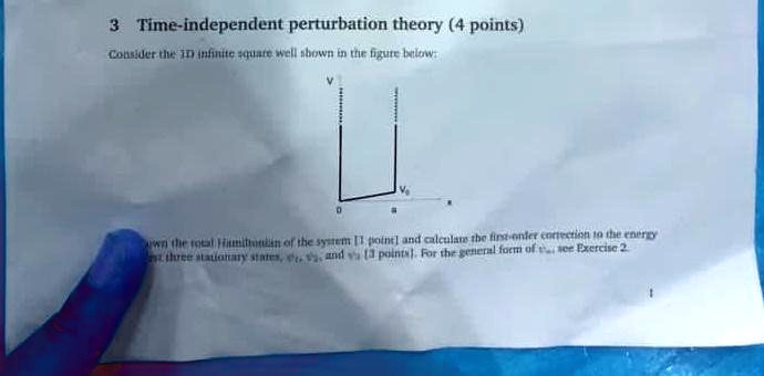 SOLVED: Time-independent perturbation theory (4 points) Consider the ...
