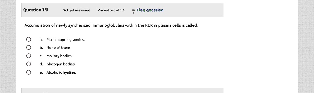 SOLVED: Accumulation of newly synthesized immunoglobulins within the ...