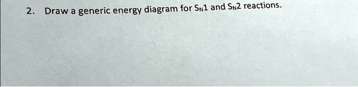 Solved 2 Draw A Generic Energy Diagram For Sn1 And Sn2 Reactions 2