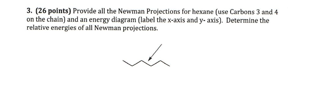 SOLVED: 3. (26 points) Provide all the Newman Projections for hexane ...