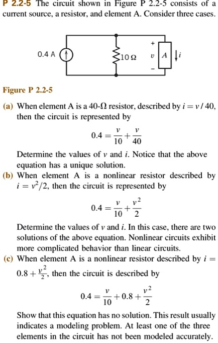 P 2.2-5 The circuit shown in Figure P 2.2-5 consists of a current ...