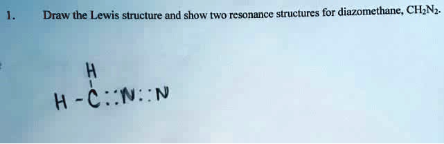 draw the lewis structure and show two resonance structures for ...