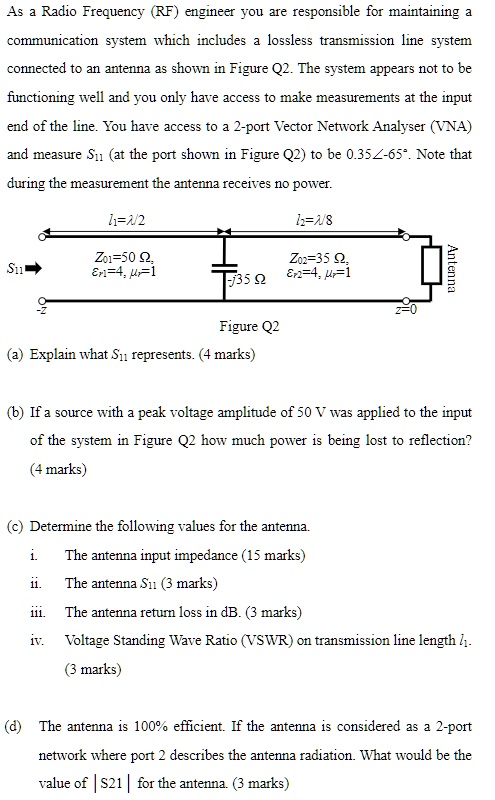 as a radio frequency rf engineer you are responsible for maintaining a ...