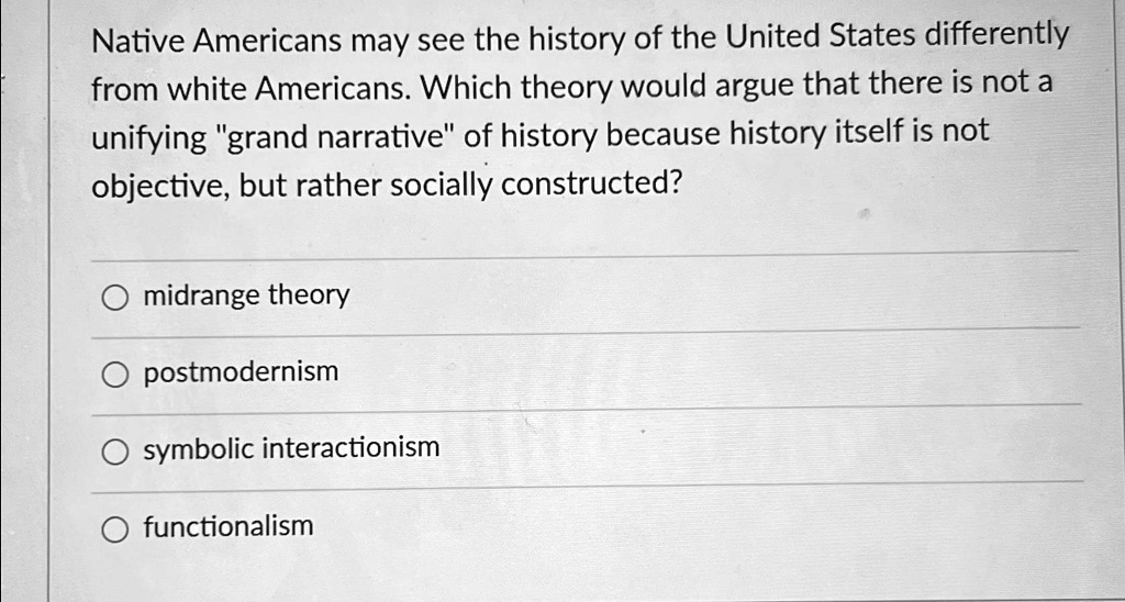 [GET ANSWER] native americans may see the history of the united states ...