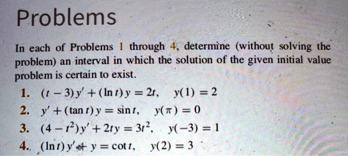 Solved Problems In Each Of Problems Through Determine Without Solving