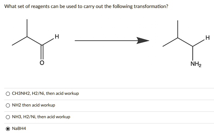 SOLVED:What set of reagents can be used to carry out the following ...