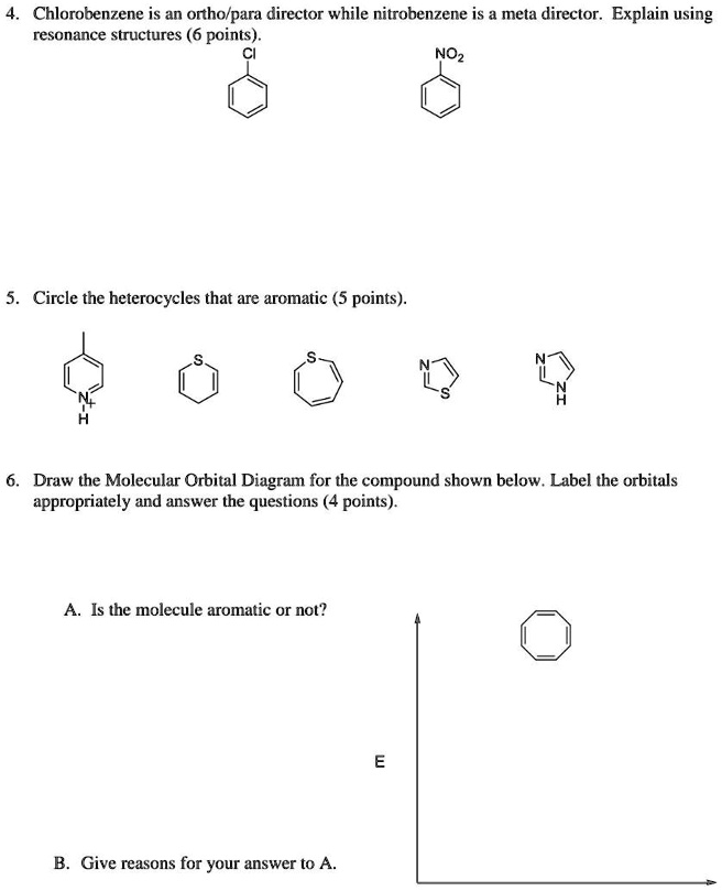 SOLVED: Chlorobenzene is an ortholpara director while nitrobenzene is ...