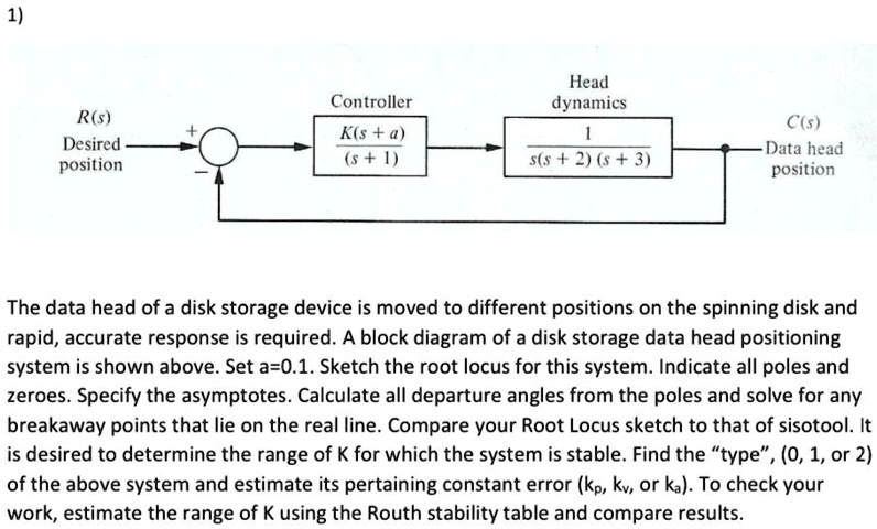 SOLVED: The data head of a disk storage device is moved to different ...