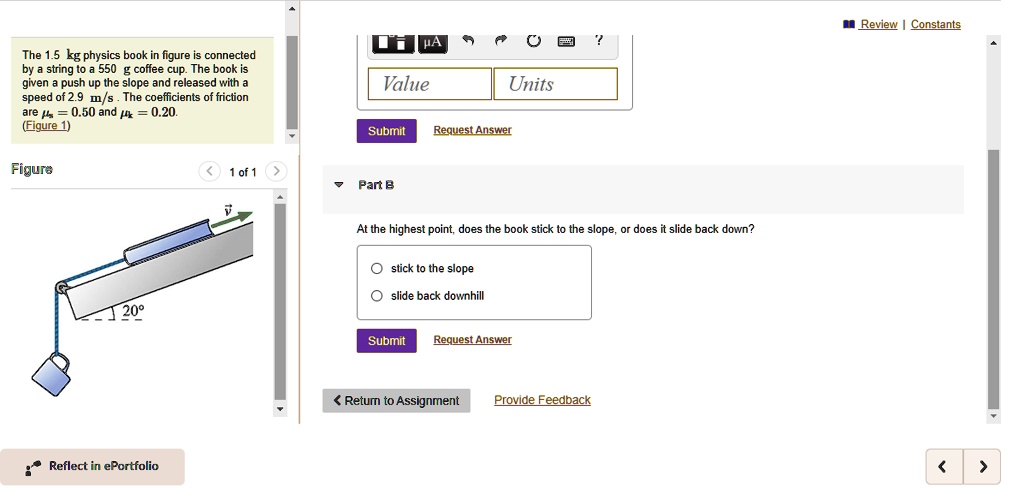 SOLVED: How far does the book slide? Express your answer with the ...