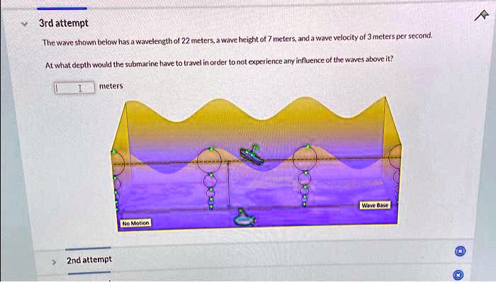 SOLVED: The wave shown below has a wavelength of 22 meters, a wave ...