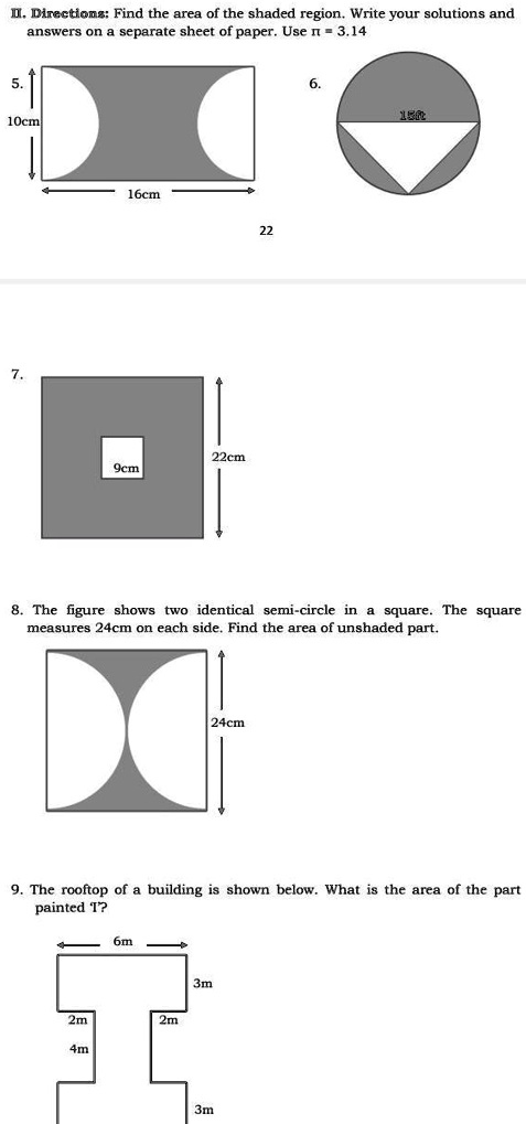 SOLVED: 'find the area of the shaded region. Directiong: Find the area of the shaded region ...