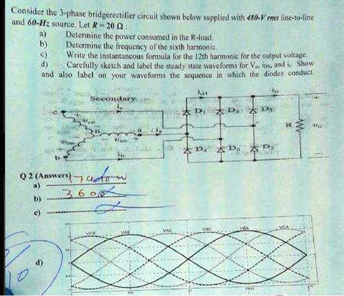 SOLVED: Texts: and 60-Hz source. Let R = 20. a) Determine the power ...
