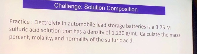 SOLVED: Challenge: Solution Composition Practice : Electrolyte in ...