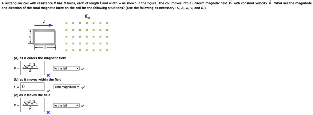 rectangular coil with resistance wucns cach length and width shoyn the ...
