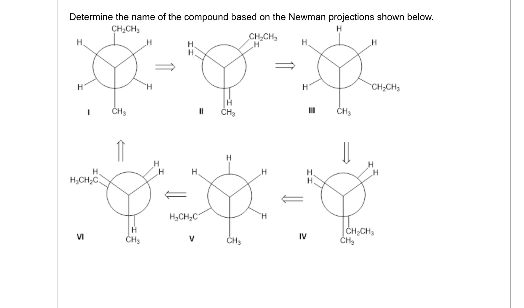 Solved Determine The Name Of The Compound Based On The Newman
