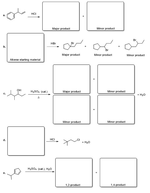 SOLVED: HCI Major product Minor product HBr Major product Minor product ...