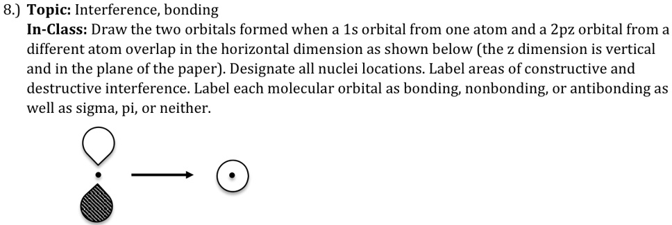 8.) Topic: Interference, bonding In-Class: Draw the two...