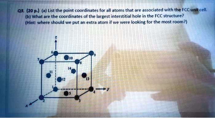 SOLVED: Q3. (20 P.) (a) List the point coordinates for all atoms that ...